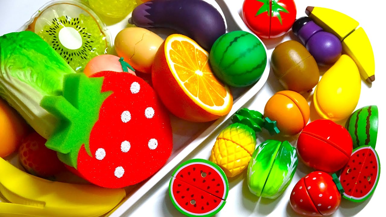 Relaxing Cutting Fruits & Vegetables ☆Squishy.tomato,mango.Soothing ...
