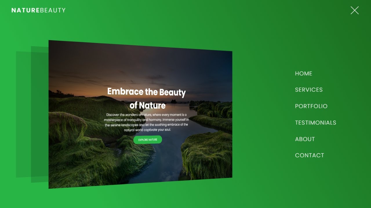 3d Navbar Animation Landing Page With 3d Navigation Bar Using Html 7898