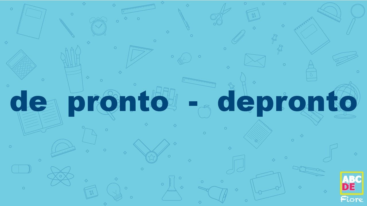 de pronto - depronto - ABCDEFiore - YouTube
