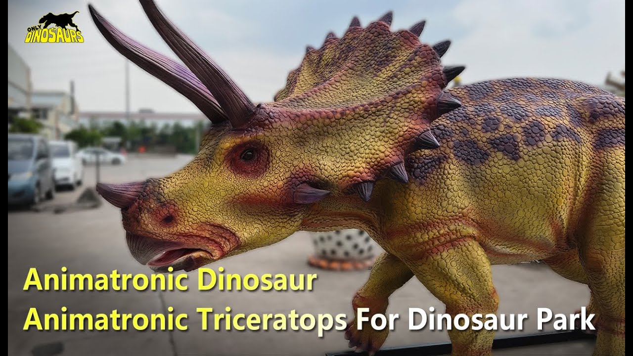 Animatronic Triceratops For Dinosaur Park | Animatronic Dinosaur - YouTube