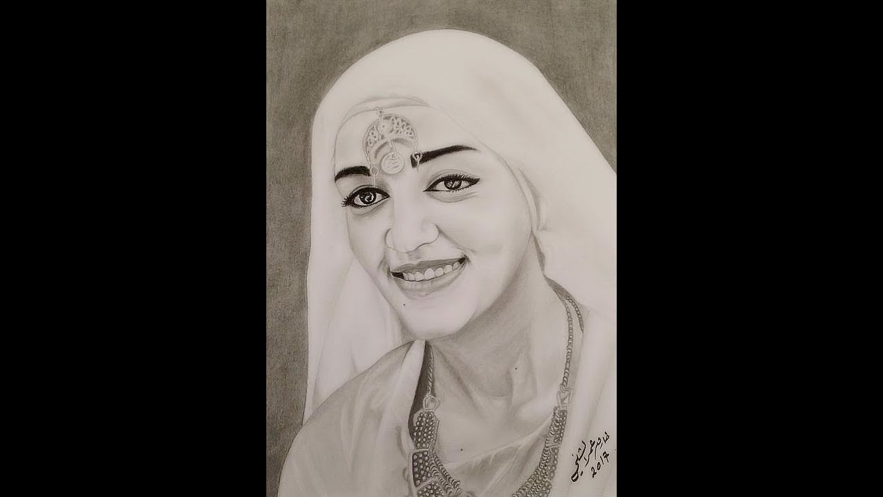 الرسم بالرصاص (فتاة من النوبة) | (Pencil drawing (Nuba girl - YouTube