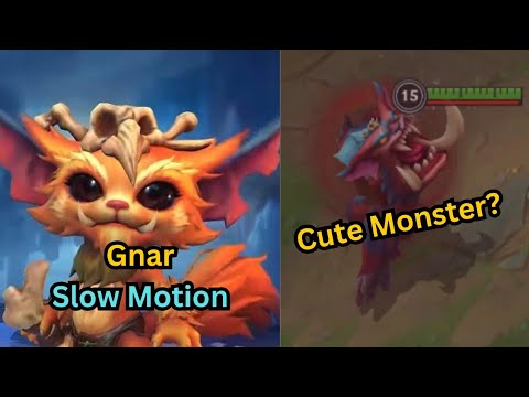 New Hero - Gnar Animations in Slow Motion| League of Legends: Wild Rift ...