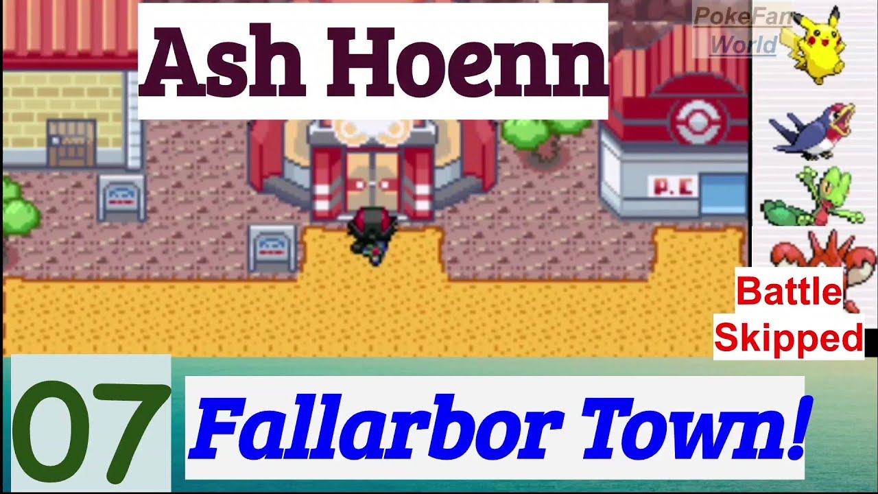 Pokemon Ash Hoenn Part 7 PokeFan Exploring Fallarbor Town | GBA Rom ...