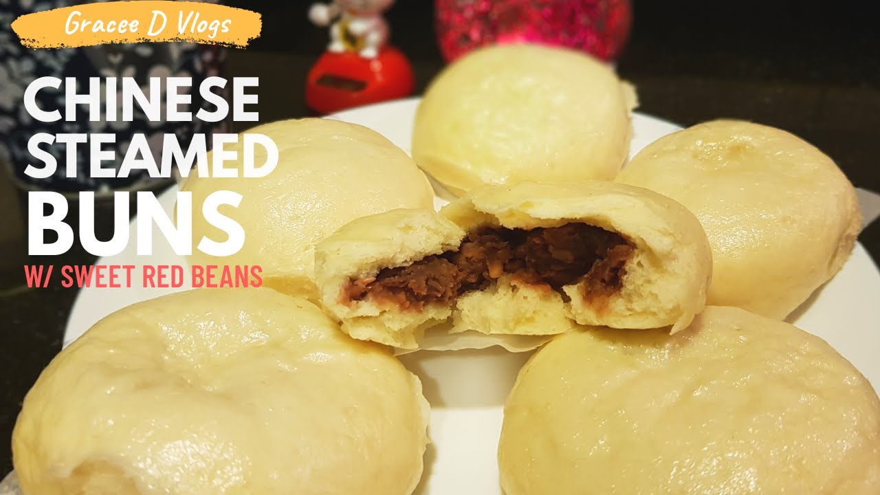Chinese Steamed Buns With Sweet Red Beans - YouTube