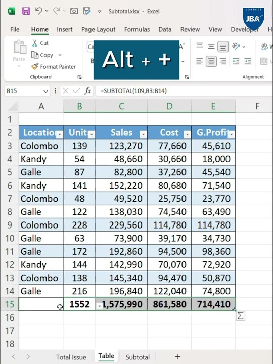 Excel Filter Hack: Stop Using SUM for Filtered Data! #excel #exceltips #exceltricks - YouTube