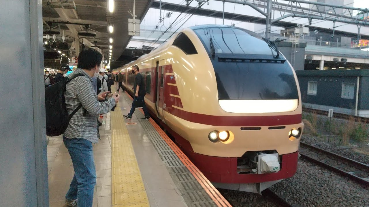 E653系1000番台K70編成 特急青の絶景ネモフィラ4号八王子行き立川駅発車 - YouTube