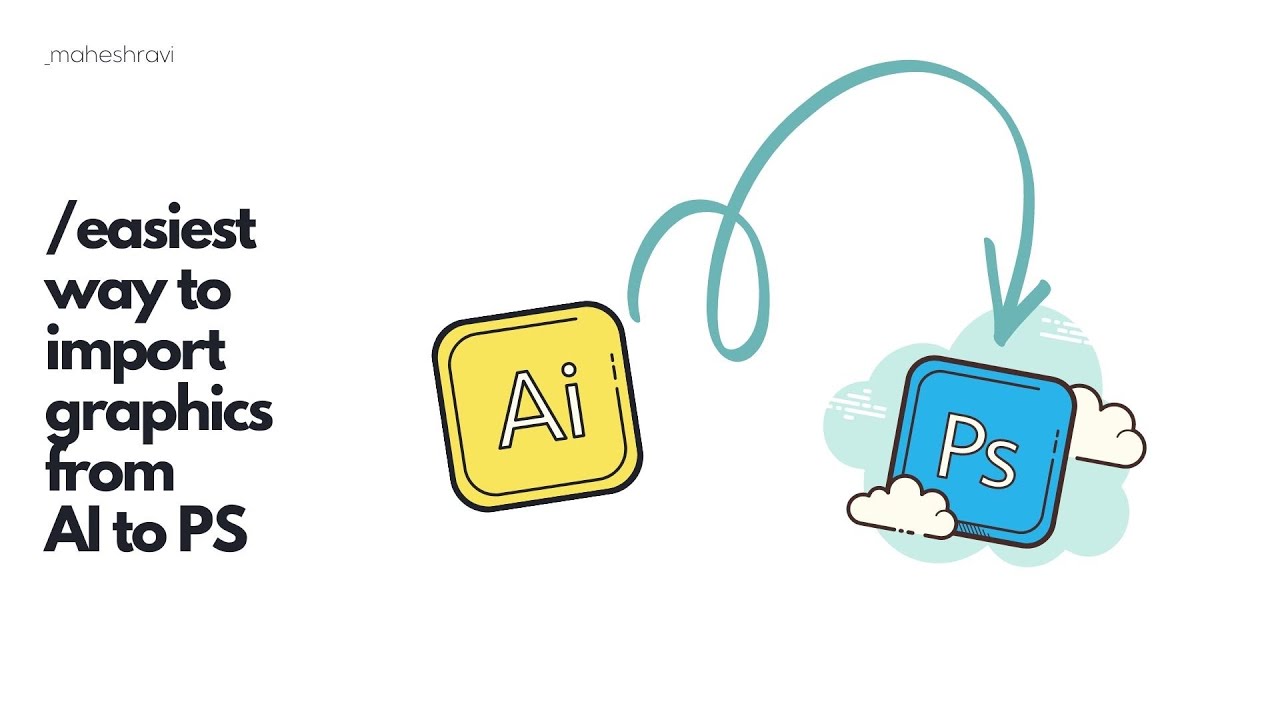 Easy way to import graphics from Illustrator in Photoshop - YouTube