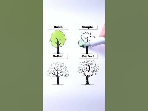How to Draw - Easy 3D Tree Art #drawing #shorts - YouTube