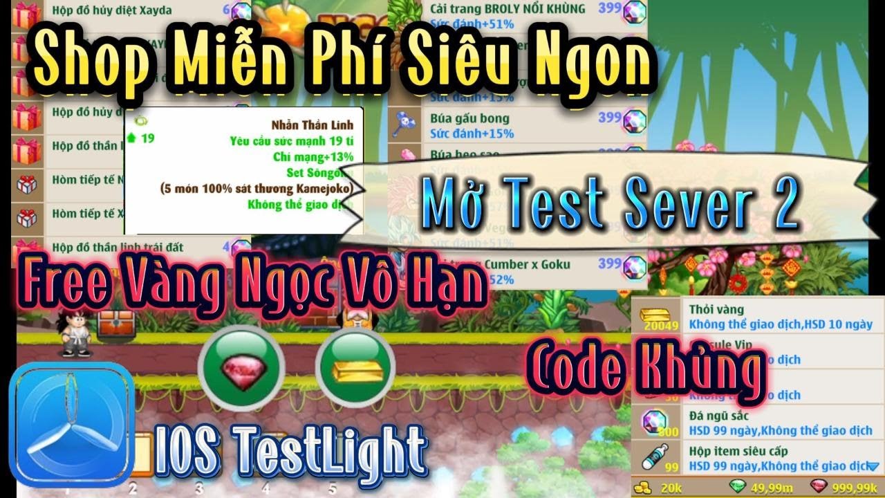 NRO LẬU|SEVER MỚI NHẤT|Mở Test Sever 2|Free Toàn Bộ|Free SKH|Vàng Ngọc ...