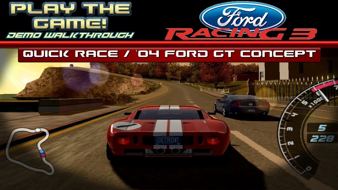 Play the GAME! | Ford Racing 3 Demo [PC] | #2 | 2004 Ford GT Concept ...