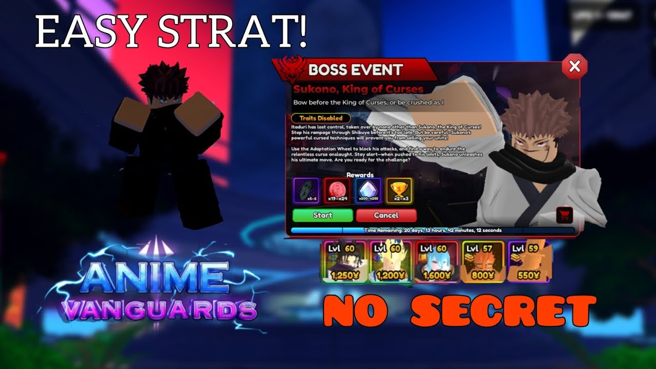 How To Beat Sukuna Boss Event Without Secret Unit! 4-5 Units Only ...