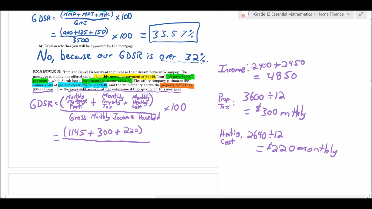 L4 Gross Debt Service Ratio (GDSR) - YouTube