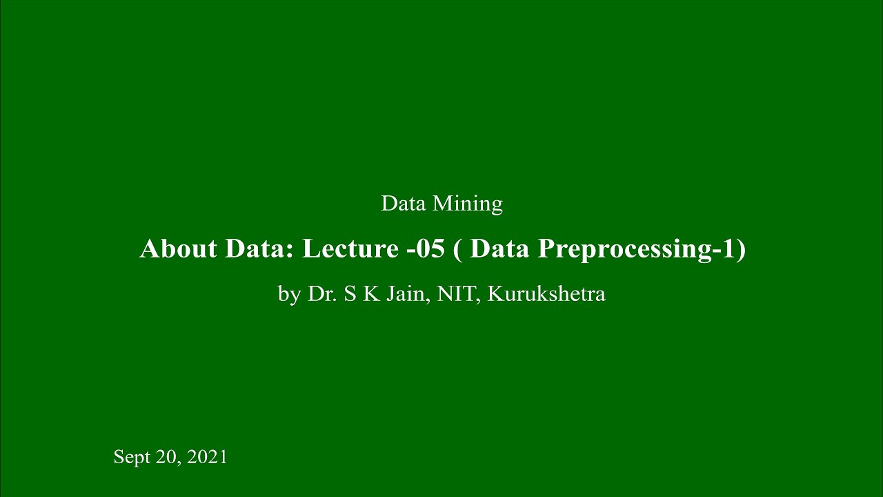 About Data-05 (Data Preprocessing-1) - YouTube