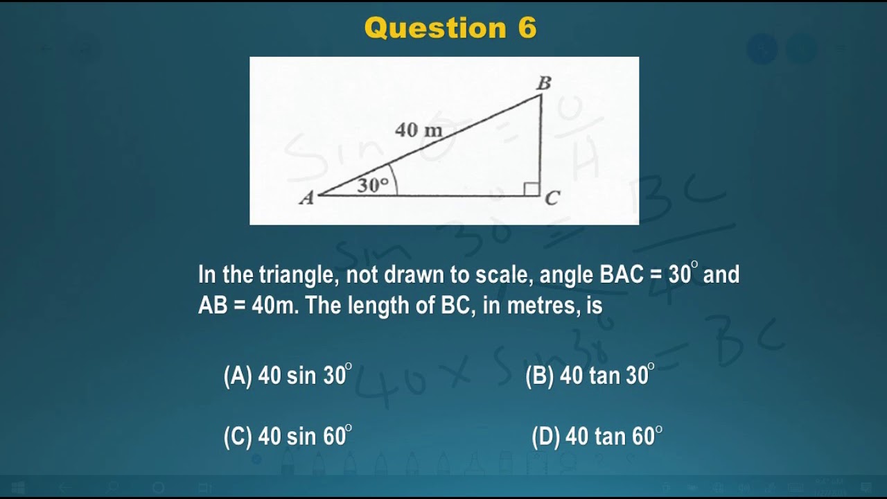 Mathematics - Grade 11: Geometry and Trigonometry - CXC Past Papers ...