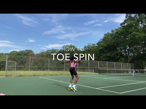 How to Toe Spin in Roller Skates - YouTube