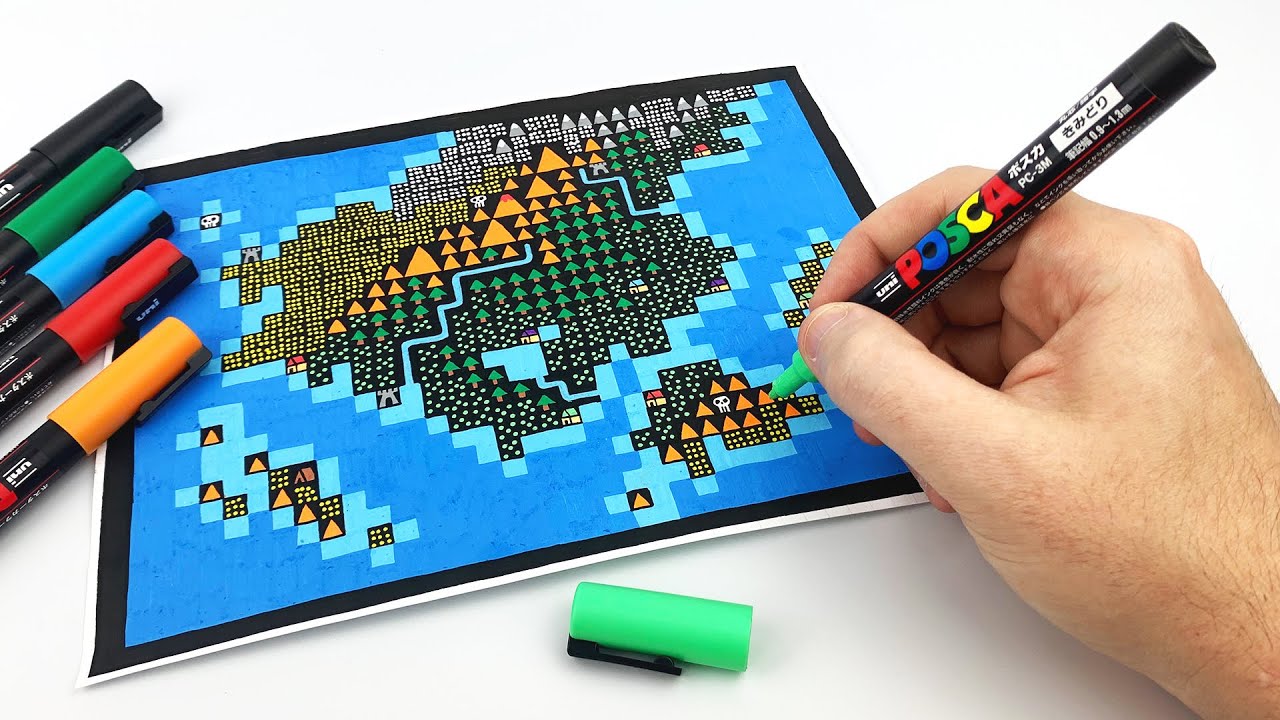 Pixelated World Map