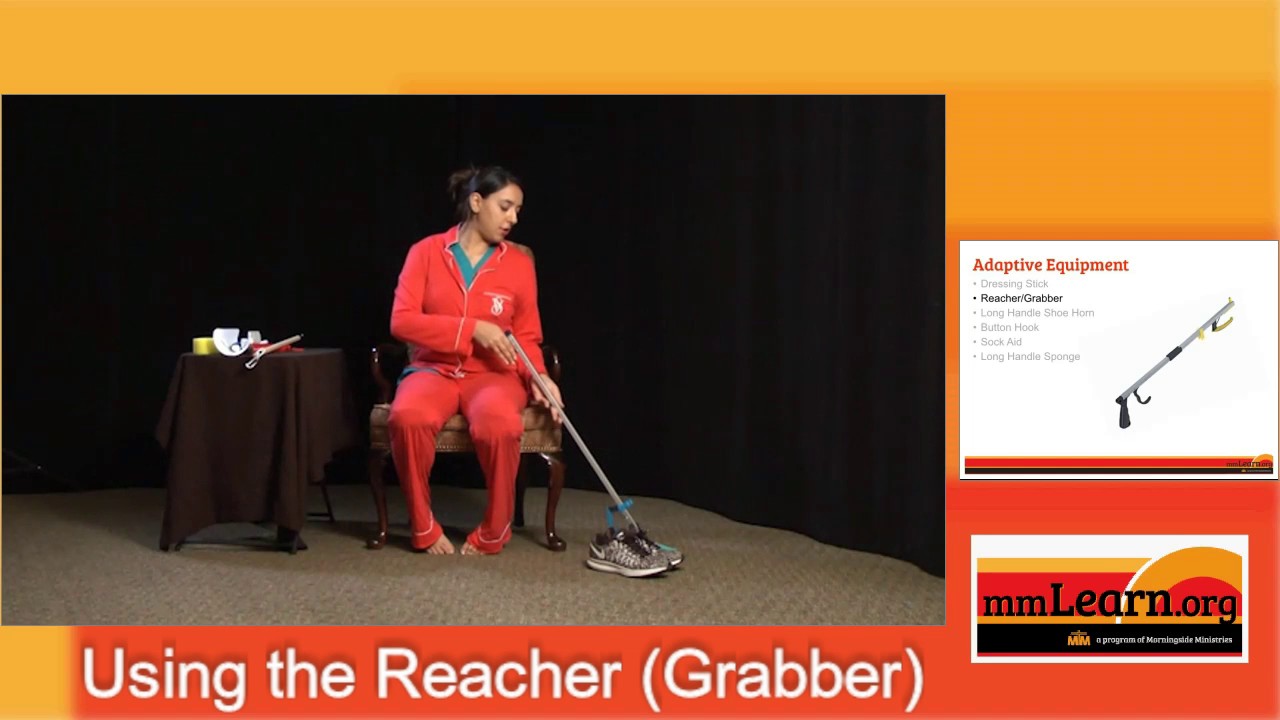 Adaptive Equipment: How to Use a Reacher or Grabber - YouTube