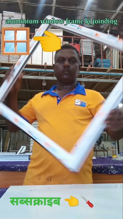 aluminium window frame ki joinding #Chandan #short video #furniture #carpenter 🪟🪛🔨 - YouTube