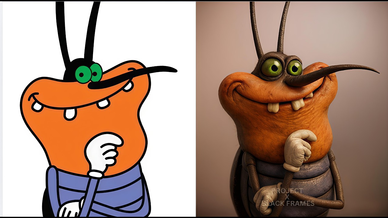 Oggy and the cockroaches characters in real life part 1|Oggy and the ...