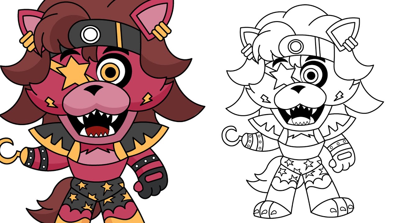 How to Draw Glamrock Foxy Sketch -Five Nights at Freddy's | Easy ...
