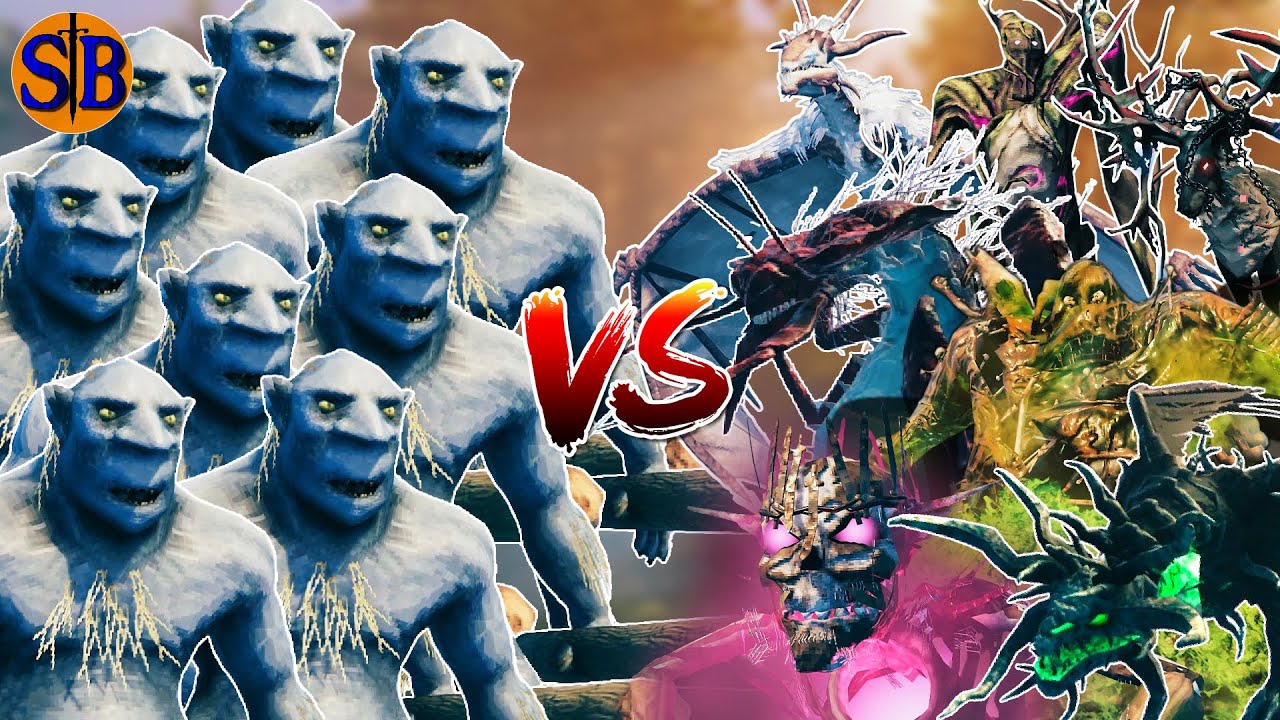 50 Trolls vs Every Bosses | Valheim Mob Battle - YouTube