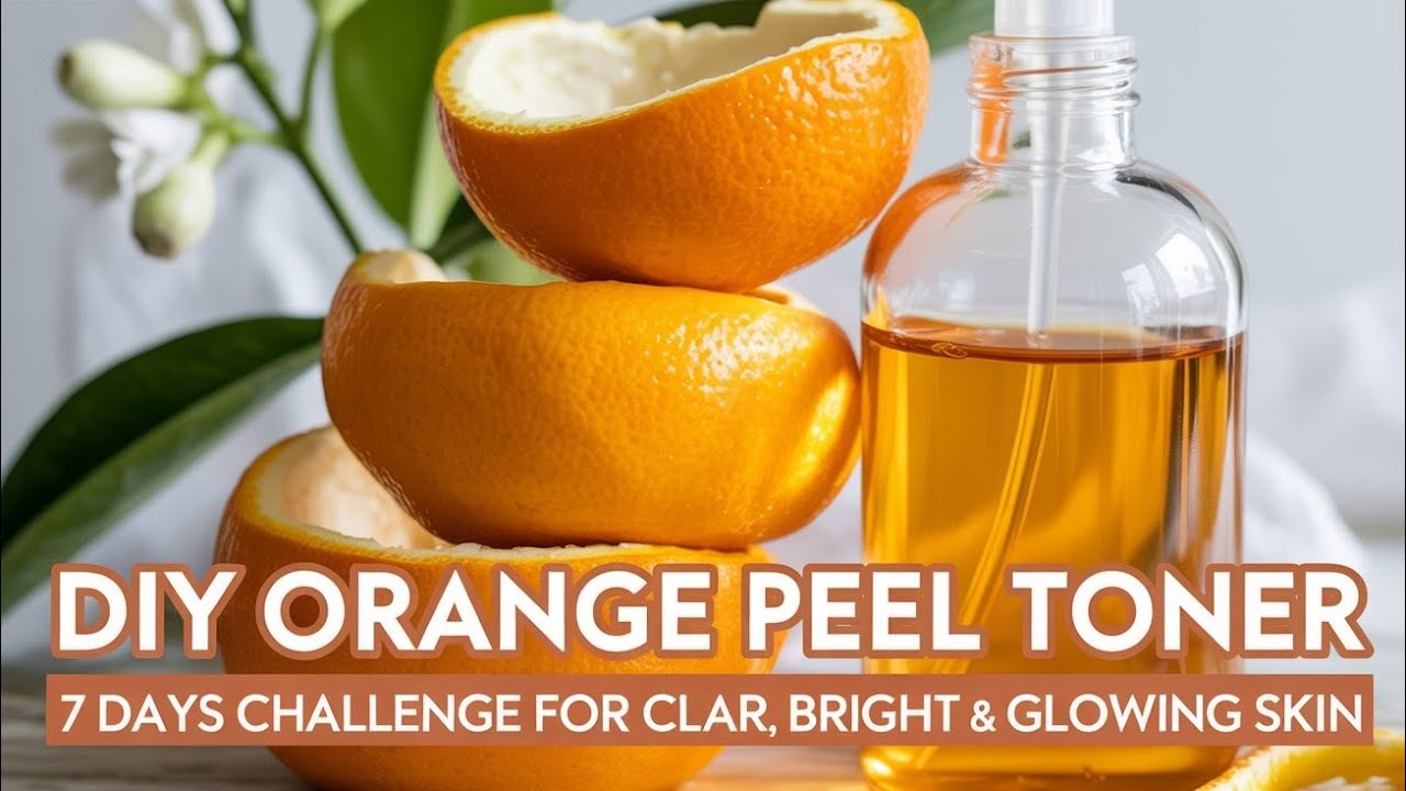 DIY Orange Peel Toner || 7 Days Challenge for Clear, Bright & Glowing ...