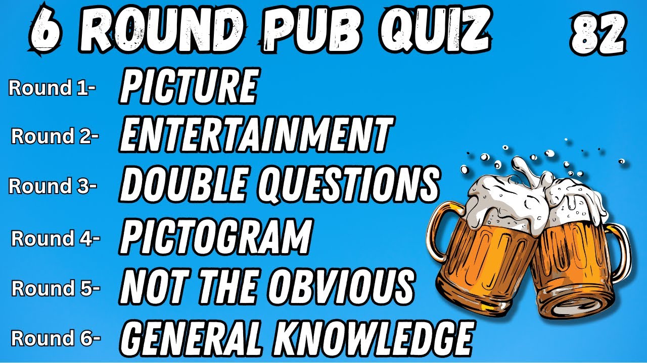 Virtual Pub Quiz 6 Rounds: Picture, Entertainment, Double Questions ...