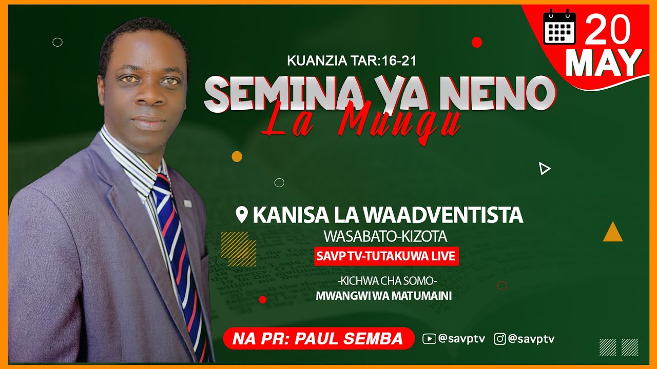 #LIVE : PR. PAUL SEMBA MWANGWI WA MATUMAINI : KATIKA MAPITO YAKE SEH. 2 ...