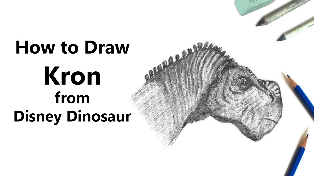 How to Draw Kron from Disney Dinosaur with Pencils [Time Lapse] - YouTube