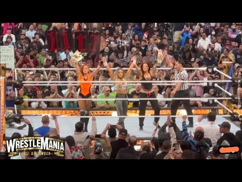 Trish Stratus, Lita and Becky Lynch defeat Damage Ctrl at Wrestlemania ...