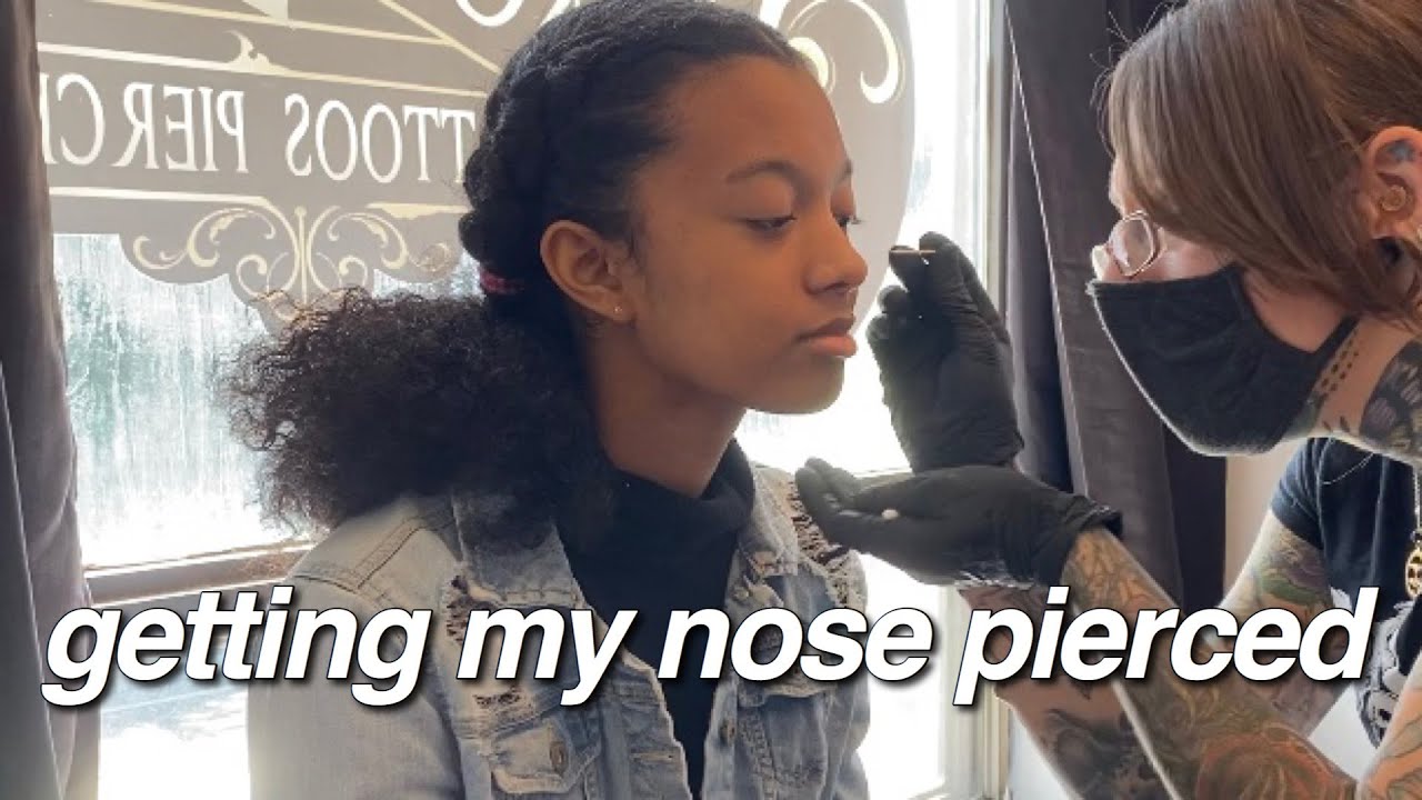 Getting My Nose Pierced For The First Time I Was Nervous Youtube
