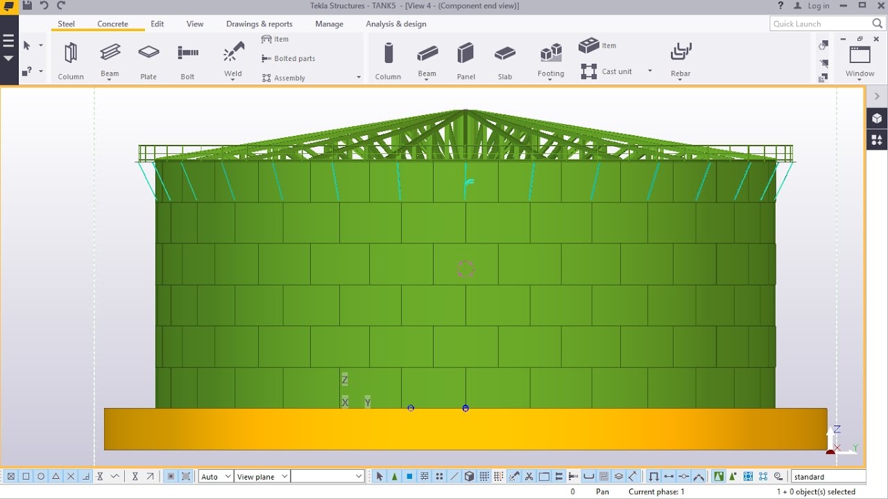 Fuel Storage Tank Creation Part - 5 in TEKLA STRUCTURES - YouTube