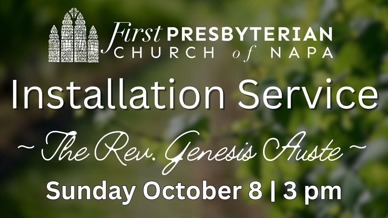 Installation Service for The Rev. Genesis Auste | First Presbyterian ...