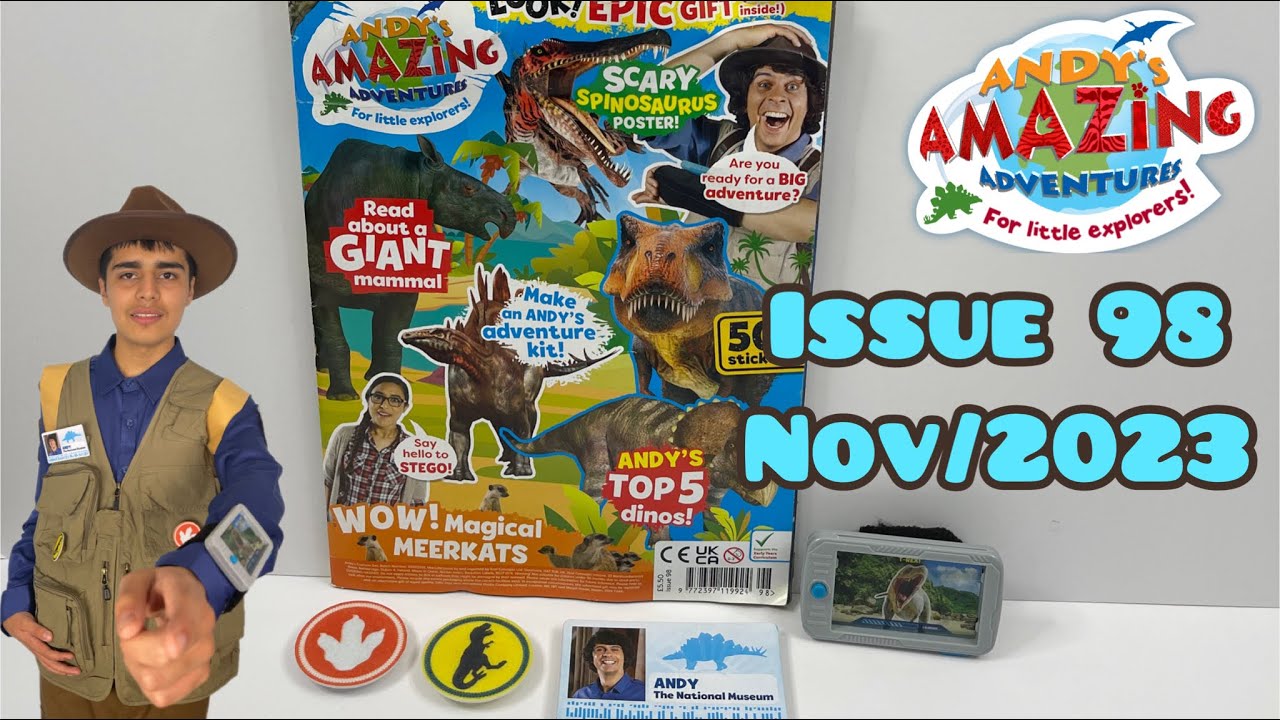 Andy’s amazing world adventures magazine, issue 98, Nov/2023 with Andys explorer set 🧭 - YouTube