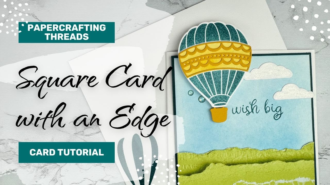 Square Card with an Edge Tutorial - YouTube