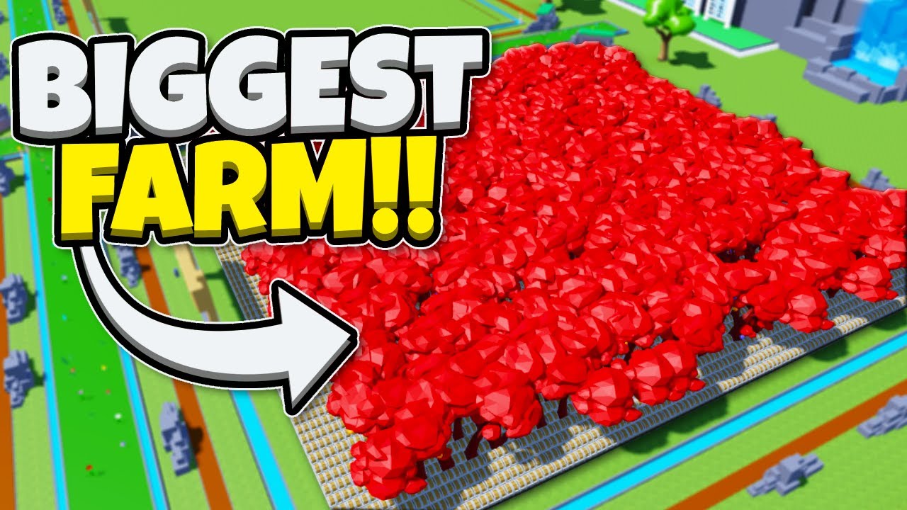 The Biggest Fruit Tree Farm In Block Tycoon ROBLOX - YouTube