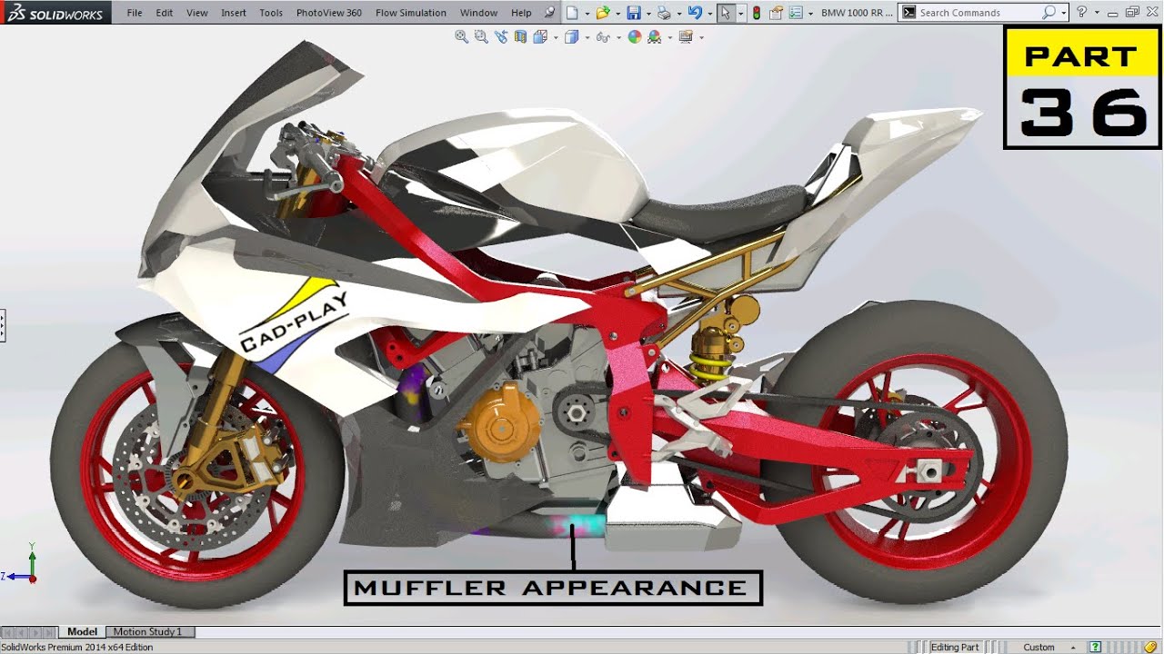Muffler appearance solidworks - Part 36 - YouTube