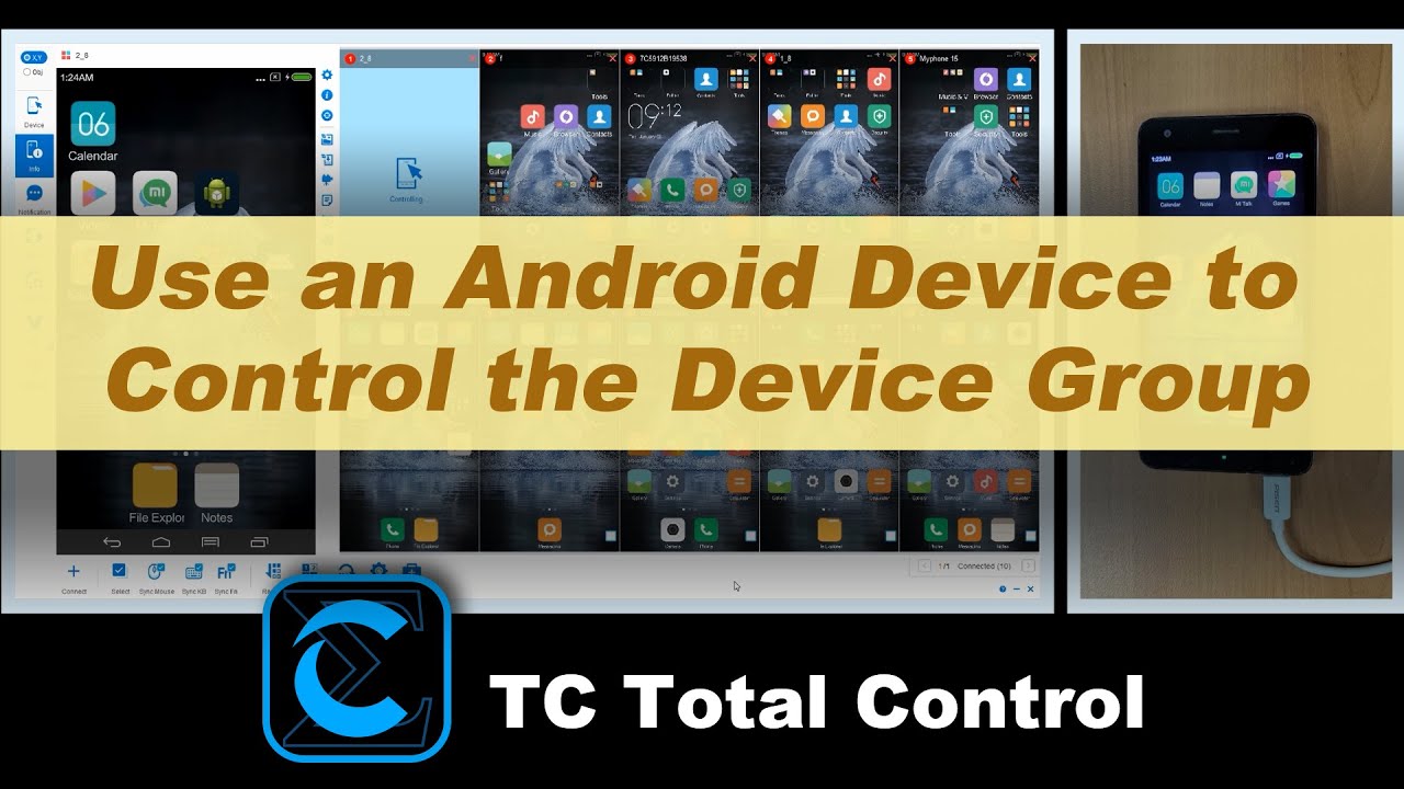 Use an Android Device to Control the Device Group - YouTube