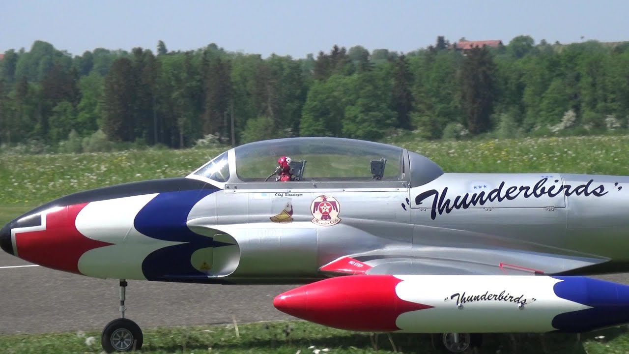 Landing Gear Failure T-Bird Lockheed T-33 Thunderbirds Shooting Star RC ...