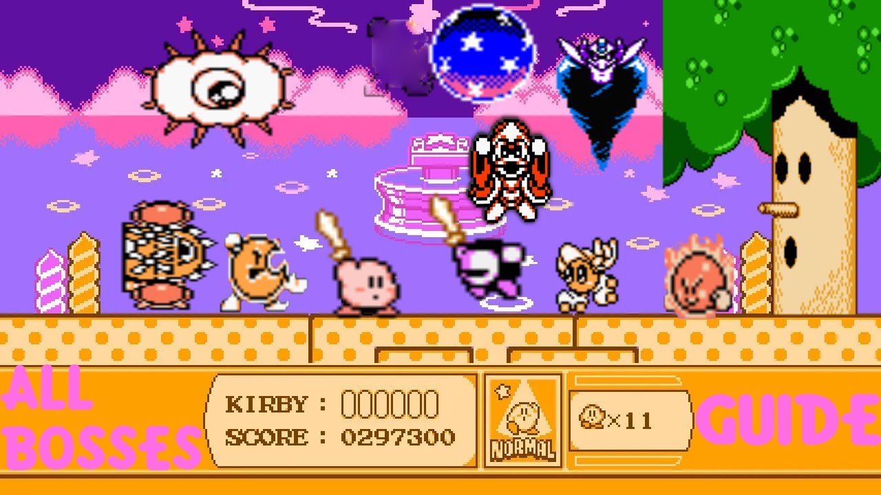 Kirby's Adventure How to beat All Bosses - YouTube