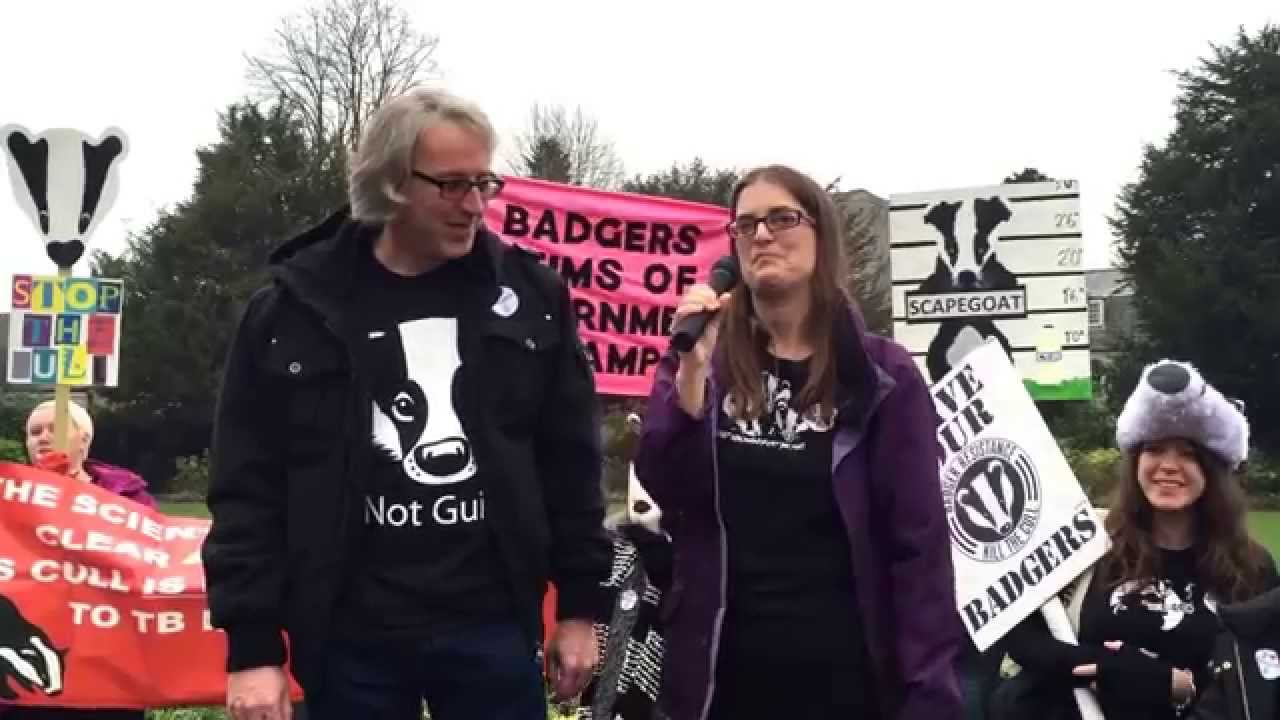 Anna Dale the organiser of Winchester Badger Cull Protest March and ...