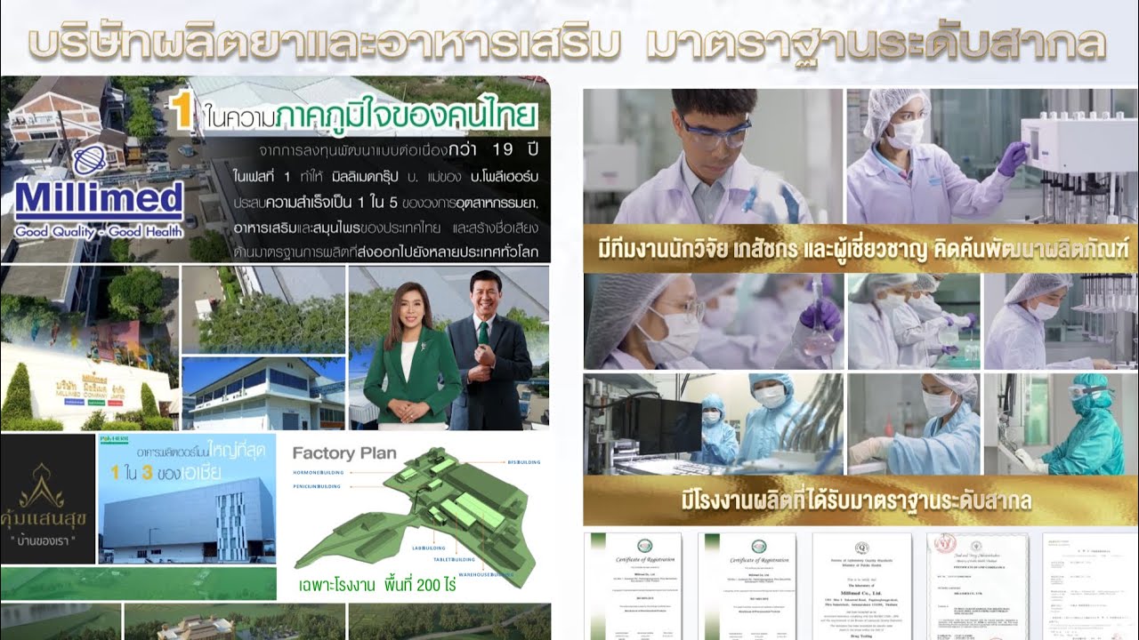 Millimed บริษัทผลิตยา 1 ใน 5 ของประเทศ | HM Polyherb - YouTube