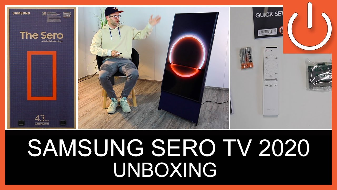 SAMSUNG THE SERO DREHBARER QLED 4K TV - UNBOXING - GQ43LS05T - Thomas ...