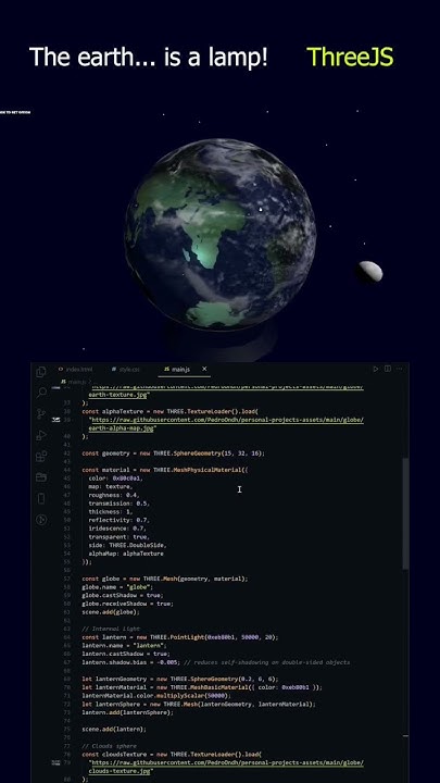 3d Earth Htmlcssjs Threejs Codechallenge Development Programming Code Coding Programming