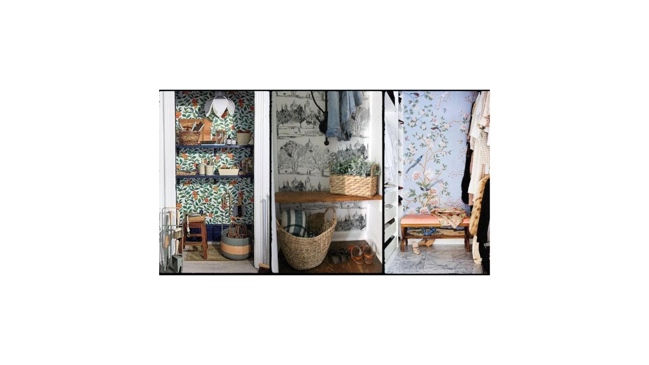 Closet Wall Paper Ideas Design and Style - YouTube