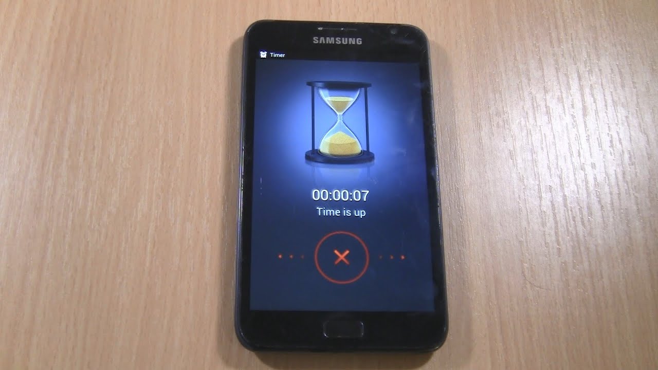 Samsung Galaxy Note 1 Voice Type timer Screen - YouTube