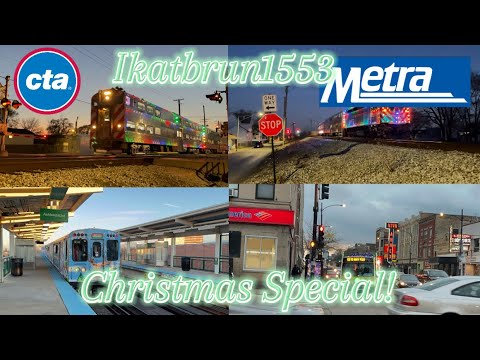 CTA, Metra Holiday trains and bus rides and action!! (Christmas special ...