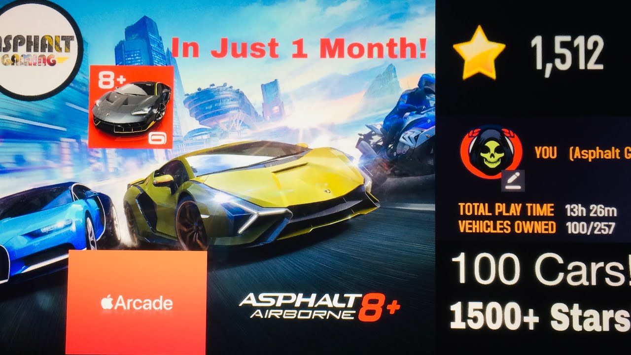 My Asphalt 8+ (Apple Arcade) Progress in just 1 month! (100+ Cars ...