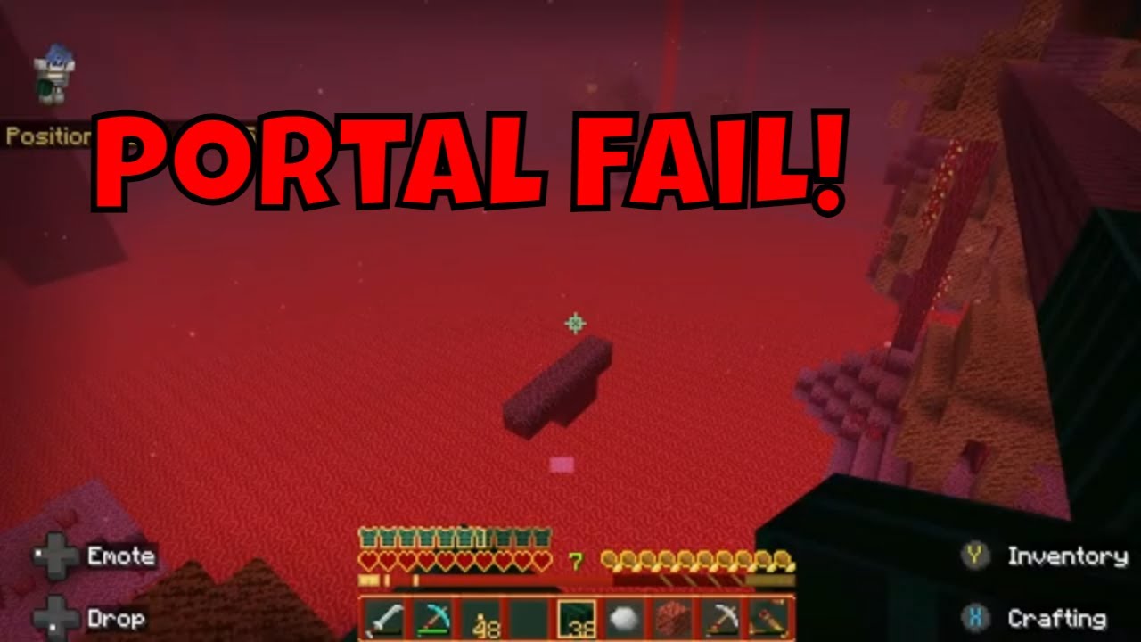 trying to get out of the nether #minecraft #nether #portalfail - YouTube