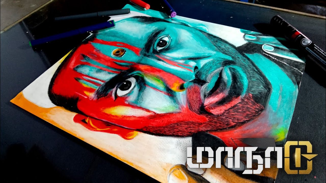 Maanadu simbu movie poster drawing /speed drawing / draw ruhan - YouTube